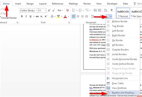 How To Insert Border In Word Printable Templates
