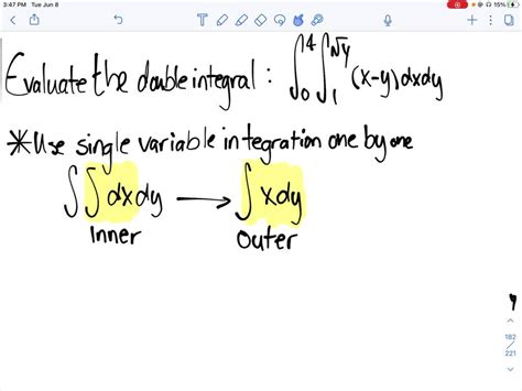 solved evaluate the double integrals ∫0 1 ∫0 4 √ x y d y d x