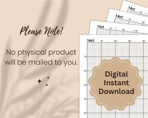 14 Count Graph Paper For Cross Stitch With Inch Grid Printable Cross