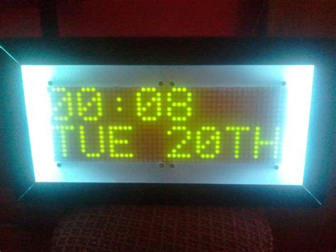 Rainbow Mega Pong Clock 3 Steps Instructables