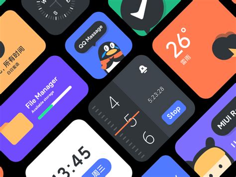 Miui Widgets 1 App Interface Design Widget Design App Design Layout