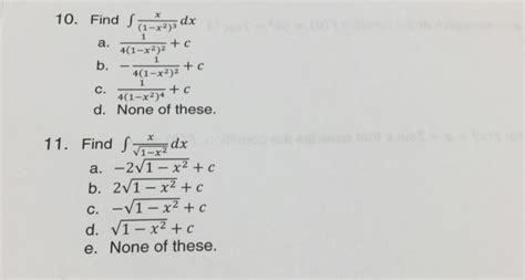 solved find integral x 1 x 2 3 dx 1 4 1 x 2 2 c