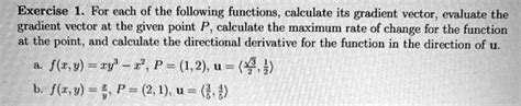 Show All Work Exercise 1 For Each Of The Following Functions Calculate