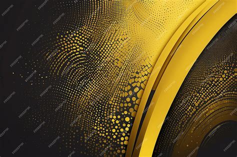 Premium Photo Abstract Yellow Mustard Rounded Lines Halftone Transition Vector Background