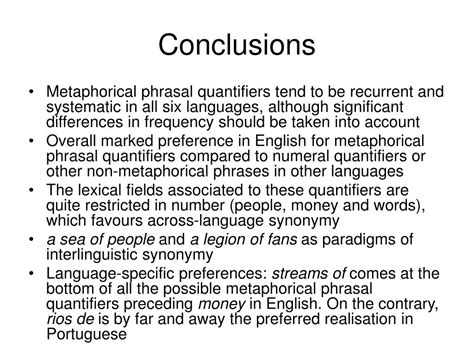Ppt Metaphorical Phrasal Quantifiers And Synonymy In A Cross