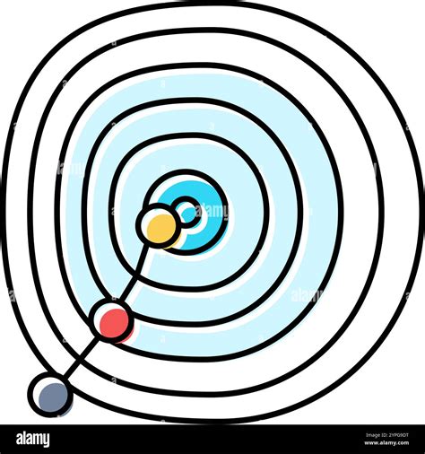Gradient Descent Algorithm Color Icon Vector Illustration Stock Vector
