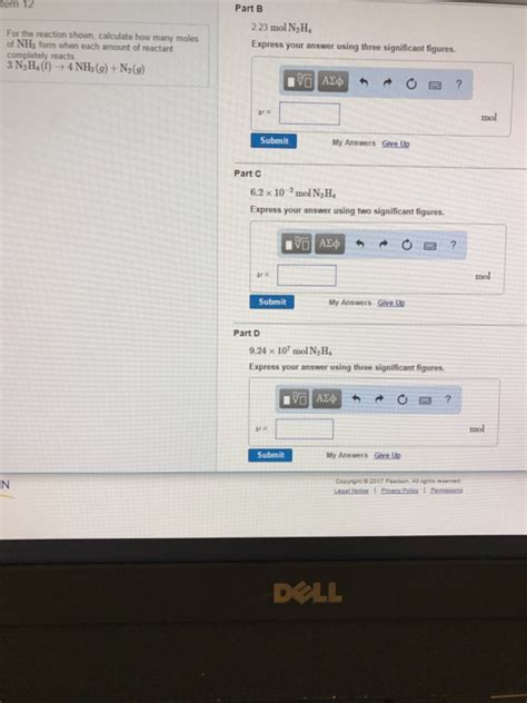 solved em 12 for the reaction shown calculate how many