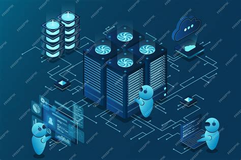 Premium Vector Data Center And Web Hosting Isometric Concept Cloud Computing Storage Isometric