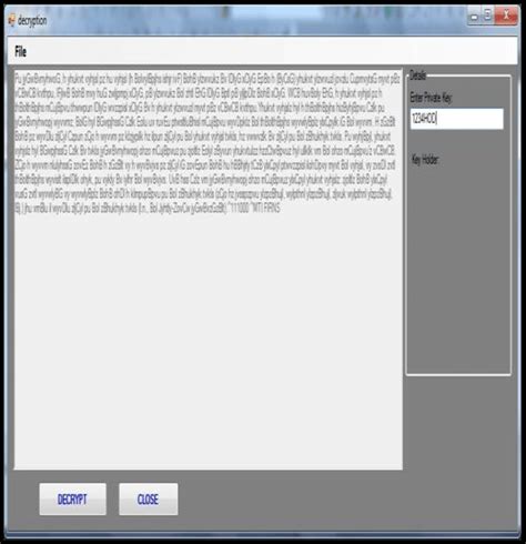 Decryption Interface With The Cipher Text Download Scientific Diagram