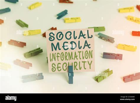 Writing Note Showing Social Media Information Security Business
