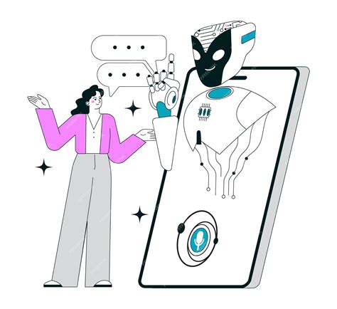 Premium Vector Impact Of Artificial Intelligence On Business Aipowered Customer