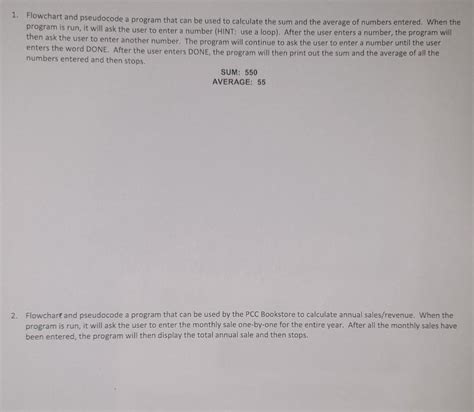 Solved Please Help Me Make A Flowchart And Psuedocode For