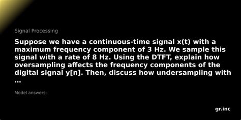 Suppose We Have A Continuous Time Signal Xt Wit General Reasoning