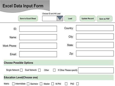 Professional Data Capturing Form In Excel VBA Upwork