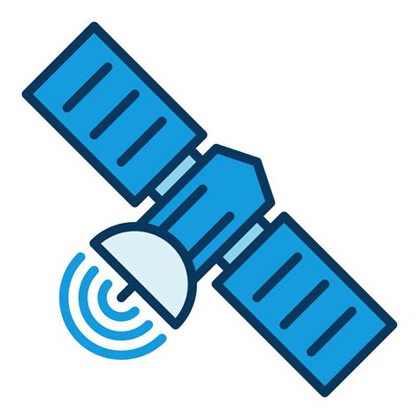 Single Satellite Vector Concept Minimal Blue Icon 27268352 Vector Art At Vecteezy