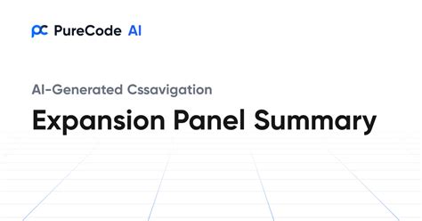 Build Great Cssavigation Expansion Panel Summary Components Faster