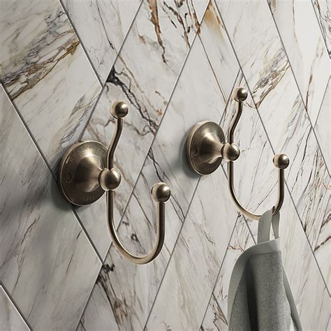 2 X Chatsworth 1928 Brushed Antique Brass Effect Traditional Double