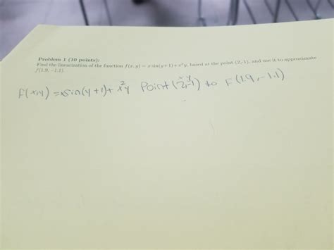 Solved Problem 1 10 Points Find The Linearization Of The