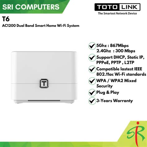 Years Warranty Totolink T Ac Dual Band Smart Home Wi Fi Router Pack Shopee Malaysia