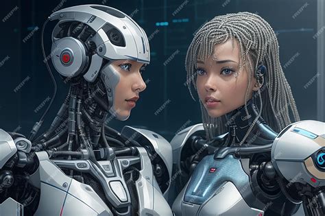 Premium Photo | Cyborg robot d render robotic process automation rpa data analysis in server ...