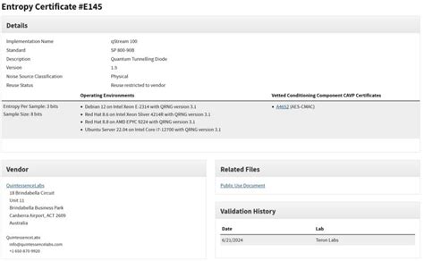Teron Labs On Linkedin Esv Entropy Fips140 Quantum Cmvp Nist Australian