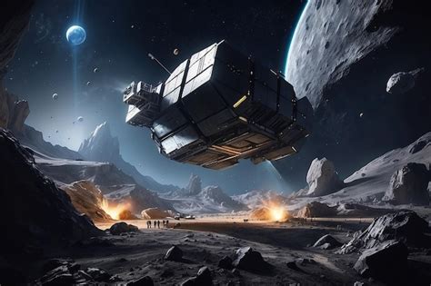 Premium Photo Asteroid Mining Operation