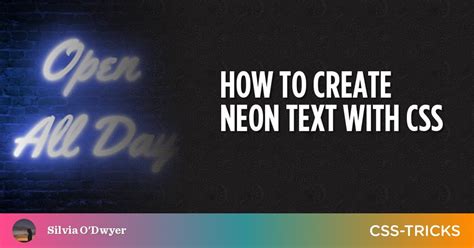 How To Create Neon Text With Css Rcss