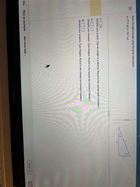 Solved Solve The Right Triangle Using The Given