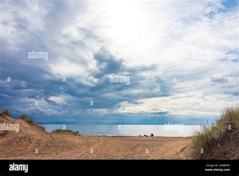 Halmstad Laholmsbukten Laholm Bay At Kattegat Sea Area Beach Sand