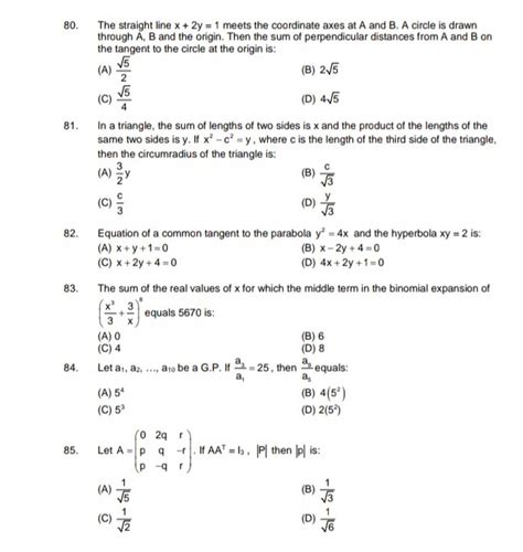 The Straight Line X 2y 1 Meets The Coordinate Axes At A And B A Circle I