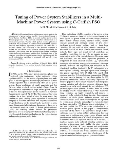 Tuning Of Power System Pdf Mathematical Optimization Control Theory