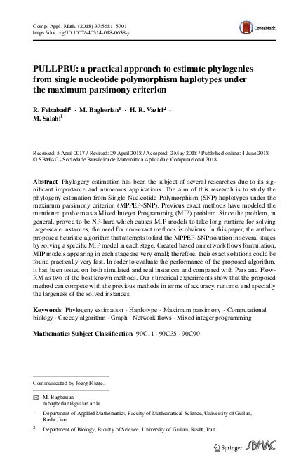 Pdf Pullpru A Practical Approach To Estimate Phylogenies From Single