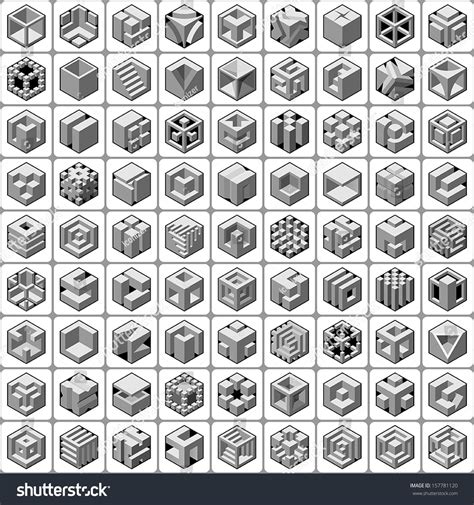 Set Of 81 Vector Cube Icons Artofit