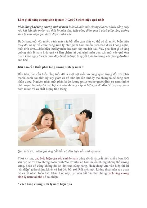 PPT Làm gì để tăng cường sinh lý nam PowerPoint Presentation ID 12046621