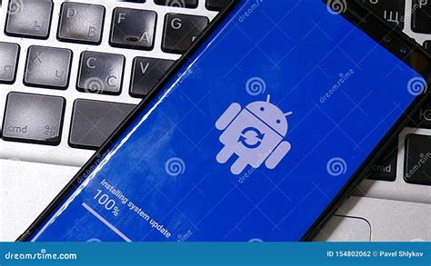 Android Robot Logo Icon On The Smart Phone Screen Stock Footage Video