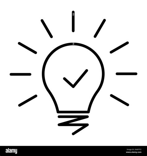 Innovation Line Icon Light Bulb Solution Or Idea Symbol Design Can