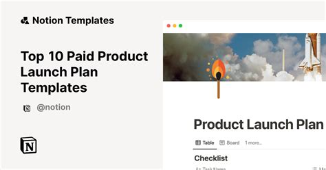Top 10 Paid Product Launch Plan Templates Notion Template Marketplace