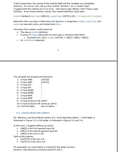 Solved Build A Module Containing An Array Of Simple Logic