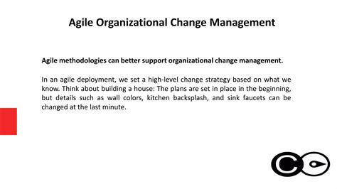 Agile Organizational Change Management PPT