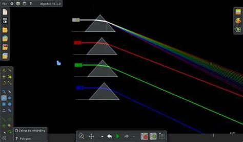 Screenshot Taken From Algodoo Scene Illustrating The Process Of Dispersion Download Scientific