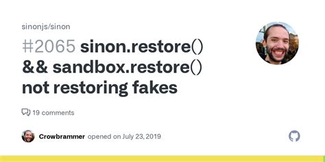 Sinonrestore Andand Sandboxrestore Not Restoring Fakes · Issue 2065