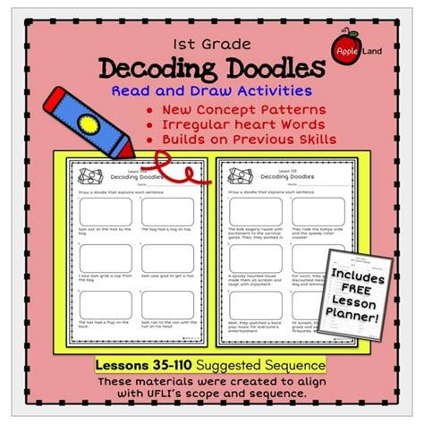 Decoding Doodles Decoding Comprehension Practice For First Grade By