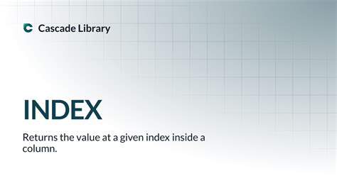 Index Cascade Library