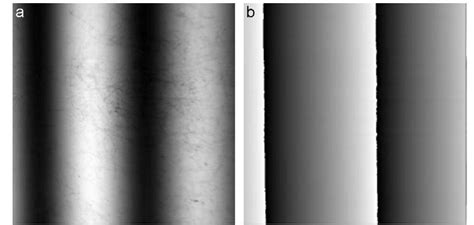 A Fringe Pattern And Its Demodulated Phase Map