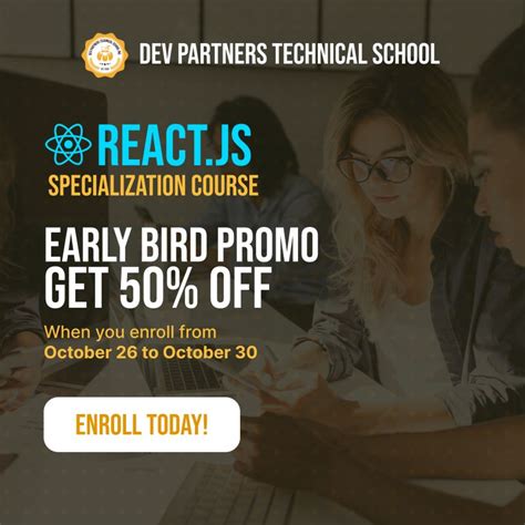 Dev Partners Technical School On Linkedin Get 50 Off On Our Reactjs