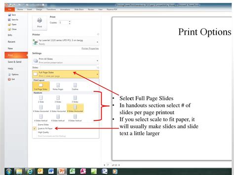 PPT Tips For Printing PowerPoint Handouts K PowerPoint Presentation ID
