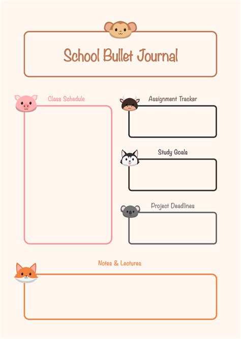 Free Bullet Journal Templates To Edit Online