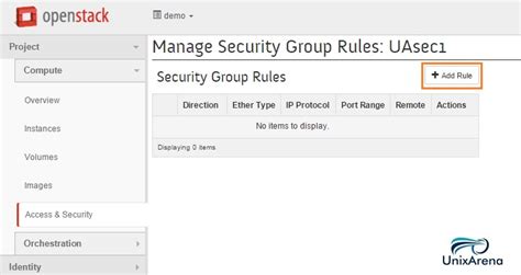 launching the first openstack instance unixarena