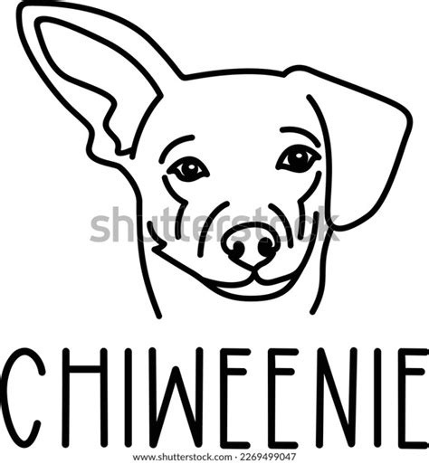 Cute Chiweenie Face Dog Head Icon Stock Vector Royalty Free