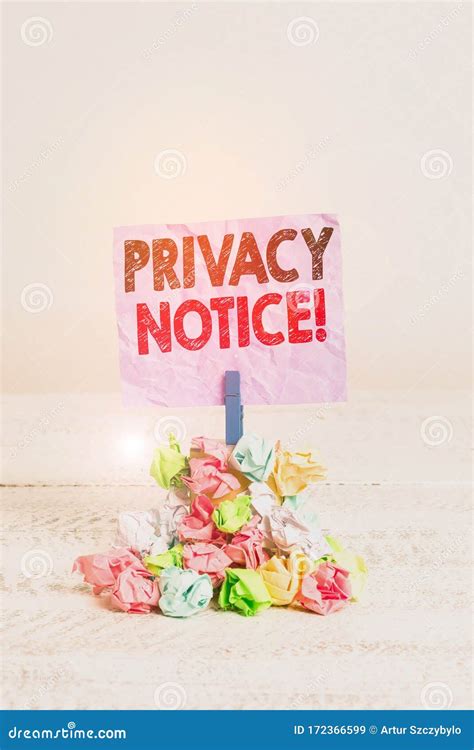 Writing Note Showing Privacy Notice Business Photo Showcasing Fulfils A Legal Requirement To